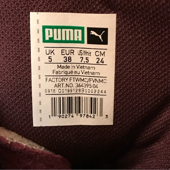 Puma | Shoes | Puma Wine Suede Hightop Sneakers | Poshmark